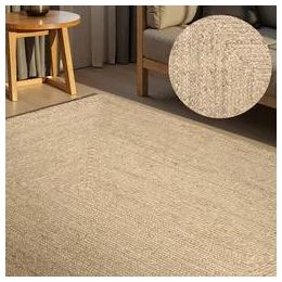 Teppich Hanse Home "Sharmila Juteteppich", beige (natur wei&szlig;), B:200cm H:9mm L:300cm, Jute, Teppiche, Teppich, 100% Jutefaser, Natur, Wohnzimmer, Esszimmer, Flur, Boho, Skandi