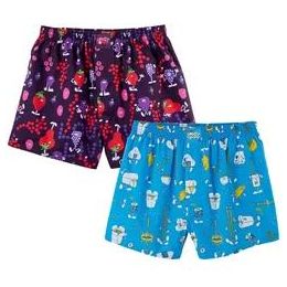Lousy Livin Underwear Boxershorts LOUSY LIVIN "Berry Lunch", Herren, Gr. M, blau, 100% Baumwolle, Unterhosen, mit buntem Design