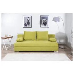Schlafsofa Collection AB "Tania, B: 194 cm, Liegel. 140x194 cm", gr&uuml;n, B:194cm H:70cm T:90cm, 100%Polyester, Sofas, Schlafsofa, Bettfunktion & Bettkasten, Federkern, Topseller