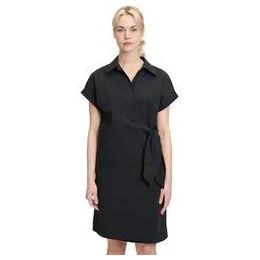 Wickelkleid Cartoon "Damen mit Taschen", Damen, Gr. 36, Normalgr&ouml;&szlig;en, schwarz, Obermaterial: 71% Baumwolle, 25% Polyamid, 04% Elasthan, tailliert kurz, U-Boot-Ausschnitt, Kleider Wickelkleid, Form