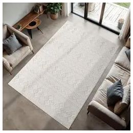 Teppich Ayyildiz TEPPICHE "DOHA 1652", beige (creme), B:240cm H:4mm L:340cm, Polypropylen, Teppiche, Teppich, L&auml;ufer, 3D Hoch-Tief-Effekt, weicher Kurzflor, In- und Outdoor