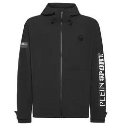 Windbreaker Plein Sport "Scratch", Herren, Gr. 3XL, schwarz (02, schwarz), Obermaterial: 89% Polyamid, 11% Elasthan. Futter: 100% Polyester, Jacken Windbreaker