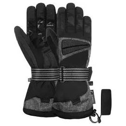 Skihandschuhe Reusch "Sweeber III R-TEX XT", Damen, Gr. 10, schwarz (schwarz, grau), 45% Polyester, 38% Polyamid, 2% Polyurethan, 1% Elasthan, mehrfarbig, Handschuhe, mit wasserdichter und atmungsaktiver Funktion