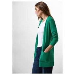 Cardigan Cecil, Damen, Gr. S (38), gr&uuml;n (malachite gr&uuml;n), Web, 60% Baumwolle, 40% Viskose, unifarben, normal h&uuml;ftbedeckend, ohne Ausschnitt, B&uuml;ndchen, Strickjacken, Feinstrick