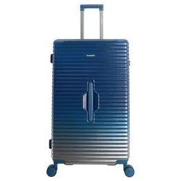 Koffer Saxoline "Elite Trunk", Gr. B/H/T: 46cm x 77cm x 37cm, silber (blau, silberfarben), Koffer, mit einer robusten ABS/PC-Schale