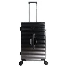Koffer Saxoline "Elite Trunk", Gr. B/H/T: 41cm x 65cm x 33cm, silber (schwarz, silberfarben), Koffer, aus ABS/PC-Material
