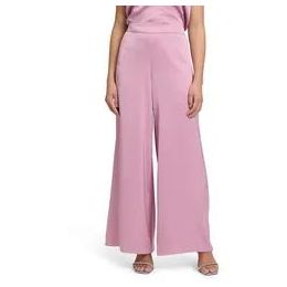 Stoffhose Vera Mont "Damen mit Taschen", Damen, Gr. 42, Normalgr&ouml;&szlig;en, peony blush, Satin, Obermaterial: 100% Polyester, weit lang, Hosen Stoffhose, Material