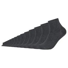 Kurzsocken s.Oliver "15er Pack", Herren, Gr. 39-42, schwarz (anthrazit melange), 54% Baumwolle, 26% Polyester, 17% Polyamid, 3% Elasthan, uni, Socken