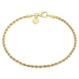 Armband Amor "Herz", gold (gelbgoldfarben), Armb&auml;nder, Damen, 16cm, Gelbgold 375, Armband, Made in Germany