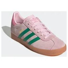 Sneaker Adidas ORIGINALS "GAZELLE KIDS", M&auml;dchen, Gr. 37, gr&uuml;n (clear pink, court gr&uuml;n, bliss pink), Leder, Schuhe Sneaker, f&uuml;r Kinder