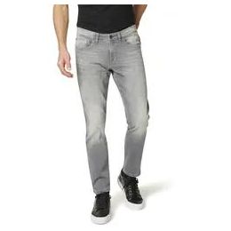 5-Pocket-Jeans HERO by John Medoox "Portland Season Slim Straight Stretch", Herren, Gr. 34, L&auml;nge 34, grau (grau used), Denim/Jeans, 98% Baumwolle, 2% Elasthan, straight fit lang, Jeans 5-Pocket-Jeans, Straight Fit Casual Clean Wash Denim Jeans f&uuml;r Herren