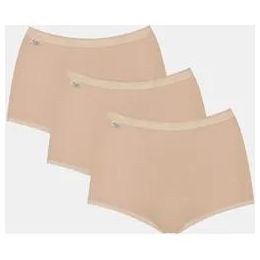 Maxislip Sloggi "Basic+", Damen, Gr. 50, beige (neutral beige), Single Jersey, Obermaterial: 95% Baumwolle, 5% Elasthan, k&ouml;rpernah, Unterhosen, perfekter Sitz, Baumwollmischung, weich, elastisch