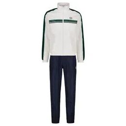 Trainingsanzug Sergio Tacchini "AGAVE 025 TRACKSUIT Herren", Herren, Gr. M, blau (navy, botanical), 100% POLYESTER, slim fit, Sportanz&uuml;ge Trainingsanzug, Trainingsanzug Herren, Tracksuit, Retro, Outdoor, Jogging, Streetwear