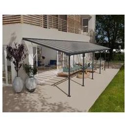 Terrassendach PALRAM - CANOPIA "Feria Alu Terrassen&uuml;berdachung", grau, B:1.035cm T:294cm, Aluminium, Polycarbonat (PC), Terrassen&uuml;berdachungen, einfache DIY Montage