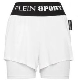 Jogg-Bermudas Plein Sport "Shorts", Damen, Gr. S, US-Gr&ouml;&szlig;en, wei&szlig; (01, wei&szlig;), Obermaterial: 95% Polyester, 5% Elasthan, Hosen