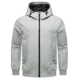 Outdoorjacke Ragwear "Tyller", Herren, Gr. 4XL (60), grau (hellgrau), Material: 74% Baumwolle, 26% Nylon. Innenfutter: 100% Polyester, l&auml;ssig geschnitten h&uuml;ftlang, hoch geschlossener Ausschnitt, &Auml;rmel ohne &Auml;rmelschlitz Rippb&uuml;ndchen, Jacken Outdoorjacke, Leichte &Uuml;bergangsjacke mit Kapuze