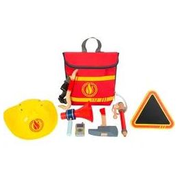 Spielzeug-Helm Small Foot "Feuerwehrrucksack", rot, Rollenspielzeug, KinderB:16cm H:36cm L:26cm, Holz, Kunststoff, B:16cm H:36cm L:26cm