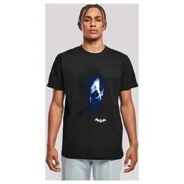 T-Shirt F4NT4STIC "DC Comics Batman Arkham Asylum Joker Face Distress", Herren, Gr. L, schwarz, Obermaterial: 100% Baumwolle, regular fit, Rundhals, ohne B&uuml;ndchen, Shirts T-Shirt, Print