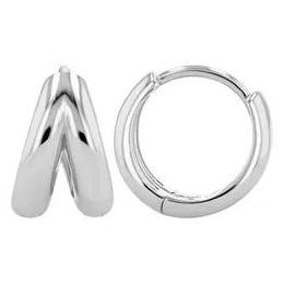 Adelia&acute;s Paar Creolen ADELIA ́S "Damen Creolen aus poliertem 925 Sterling Silber &Oslash; 13 mm", silber, Ohrringe, Damen, Damen, Silber 925 (Sterlingsilber)