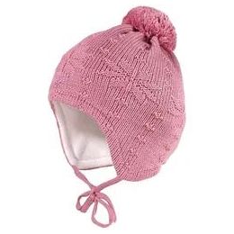 Strickm&uuml;tze MaxiMo, Jungen, Gr. 51, rosa (altrosa), Obermaterial: 100% Baumwolle. Futter: 85% Baumwolle, 15% Polyamid, M&uuml;tzen Strickm&uuml;tze, mit Norwegerstern, Pompon und Bindeband