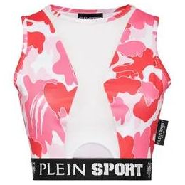 Lauftop Plein Sport "Camouflage", Damen, Gr. M, 33, fuxia, Obermaterial: 90% Polyester, 10% Elasthan, Tops