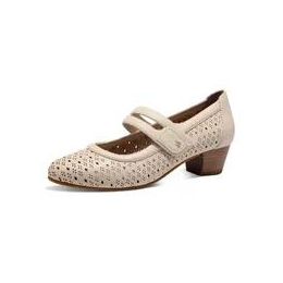 Pumps Jana, Damen, Gr. 39, beige (sand), Lederimitat, Schuhe Spangenpumps