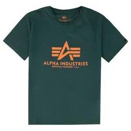 T-Shirt Alpha Industries "Basic T-Shirt BL K", M&auml;dchen, Gr. 12, blau (schwarz petrol), Obermaterial: 100% Baumwolle, Shirts T-Shirt