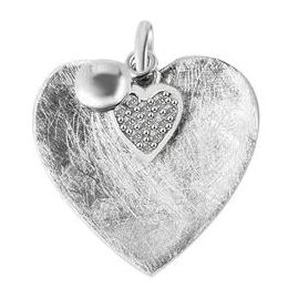 Adelia&acute;s Kettenanh&auml;nger ADELIA ́S "modischer Herz Anh&auml;nger aus 925 Sterling Silber", silber, Schmuckanh&auml;nger, Damen, Silber 925 (Sterlingsilber), Kettenanh&auml;nger