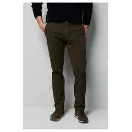 Chinos MEYER "M5 Chino", Damen, Gr. 32, L&auml;nge 34, gr&uuml;n (oliv), 98% Baumwolle, 2% Elasthan, unifarben, regular fit lang, Hosen, M5 Chino im unifarbenem Design