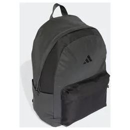 Rucksack Adidas PERFORMANCE "ESSENTIALS MIT REFLEKTIERENDEN DETAILS", grau (carbon, schwarz), Rucks&auml;cke, Obermaterial: 100% Polyester, Rucksack, f&uuml;r Erwachsene, mit reflektierenden Details, mit mehreren F&auml;chern
