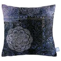 Fellkissen KENDA SAND "Dekokissen Medley 125 Multi / Blau 45cm x 45cm", bunt (multi, blau), B:45cm L:45cm, Polyester, Dekokissen_Sitzkissen_Kissenh&uuml;llen, modern, vielseitig kombinierbar,mit praktischem Rei&szlig;verschluss