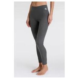 Thermounterhose HEATKEEPER "LADIES THERMAL BASIC UNDERWEAR PANTS", Damen, Gr. M, grau (anthrazite melange), Obermaterial: 50% Baumwolle, 50% Polyester, meliert, unifarben, k&ouml;rpernah, Unterhosen Thermounterhose, mit Logopr&auml;gung und bequemen Bund, perfekt f&uuml;r Wintersportaktivit&auml;ten