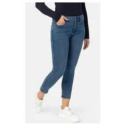 5-Pocket-Jeans STOOKER WOMEN "Florenz Denim heavy used Slim Fit Jeans", Damen, Gr. 38, L&auml;nge 28, blau (heavy used blau), Denim/Jeans, 83% Baumwolle, 16% recycled Polyester, 1% Elasthan, slim fit lang, Jeans 5-Pocket-Jeans, Slim Fit Casual Clean Wash Denim Jeans f&uuml;r Damen