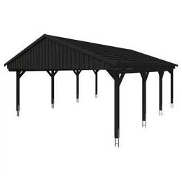 Skan Holz Doppelcarport SKANHOLZ "Fichtelberg", grau (anthrazit), B/H/T: 362cm x, Carports