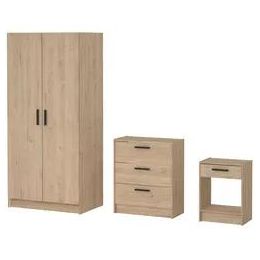 Schlafzimmer-Set Inosign "Escape, f&uuml;r Schlafzimmer, Jugendzimmer, aufbewahrung, Nordischer Stil", braun (jackson hickory), Schlafzimmerm&ouml;bel-Sets