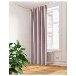 Vorhang Home Wohnideen "JONALU" Gr. 1, rosa (ros&eacute;), B:140cm H:300cm, Polyester, Gardinen, Kombibandschal Dekostoff SOFT/Raumhoch