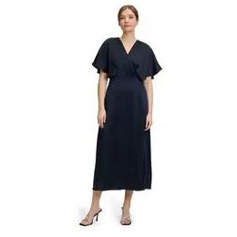 Cocktailkleid Vera Mont "Damen mit ausgestelltem Rock", Damen, Gr. 38, Normalgr&ouml;&szlig;en, blau (night sky), Obermaterial: 98% Polyester, 2% Elasthan; Futter: 100% Polyester, ausgestellt lang, V-Ausschnitt, Kleider, Material