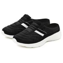 Sabot Vivance "Slip-On-Sneaker, Sneaker, Freizeitschuh, Halbschuh", M&auml;dchen, Gr. 37, schwarz (schwarz, wei&szlig;), Obermaterial: 100% Textilmaterial. Decksohle: 100% Textilmaterial. Futter: 100% Textilmaterial. Laufsohle: 100% Synthetik, Mesh, mehrfarbig, Basic, Schuhe Sabot, zum Reinschl&uuml;pfen Unisex VEGAN