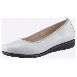 Ballerina Classic Basics, Damen, Gr. 40, grau (hellgrau), Glattleder, Basic, Schuhe Ballerina