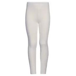 Leggings happy girls, M&auml;dchen, Gr. 104, N-Gr, beige (ecru), Jersey, Obermaterial: 95% Baumwolle, 5% Elasthan, unifarben, skinny fit kn&ouml;chellang, Hosen Leggings, in Basic-Form
