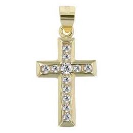 Adelia&acute;s Kettenanh&auml;nger ADELIA ́S "hochwertiger Kreuz Anh&auml;nger aus 925 Sterling Silber", gold, Schmuckanh&auml;nger, Damen, Silber 925 (Sterlingsilber), Kettenanh&auml;nger