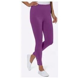 Leggings Classic Basics, Damen, Gr. 54, Normalgr&ouml;&szlig;en, pink (fuchsia), 95% Baumwolle, 5% Elasthan, unifarben, 7/8-L&auml;nge, Hosen Leggings
