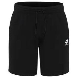 Sweatshorts Lotto, Herren, Gr. L (52/54), Normalgr&ouml;&szlig;en, schwarz (caviar), 80% Baumwolle, 20% Polyester, unifarben, kurz, Hosen Sweatshorts, - innen weich angeraut