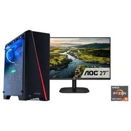 Captiva Gaming-PC-Komplettsystem "Advanced Gaming R85-988 TFT Bundle", Energieeffizienz: F (A-G), schwarz, Microsoft Windows 11 Home (64 Bit), 32 GB RAM 1.000 GB SSD, Computer_Komplettsysteme