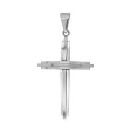 Adelia&acute;s Kettenanh&auml;nger ADELIA ́S "zeitloser Kreuz Anh&auml;nger aus Edelstahl", silber, Schmuckanh&auml;nger, Damen, Edelstahl, Kettenanh&auml;nger