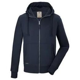 Sweatjacke "GS 8 MN SWT JCKT GOTS", Damen, Gr. XXL, blau (navy), Obermaterial: 100% Baumwolle;Obermaterial 2: 95% Baumwolle, 5% Elasthan, G.I.G.A. DX BY KILLTEC, Sweatjacken Sweatjacke, GOTS-zertifizierte Bio-Baumwolle, Carbon-Finish, l&auml;ssiger Look