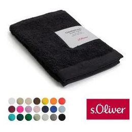 G&auml;stehandtuch s.Oliver "s.Oliver, Premium Qualit&auml;t, 600 gr/m2, auch als Sets erh&auml;ltlich", schwarz, B:30cm L:50cm, Walkfrottier, Baumwolle, Handt&uuml;cher, gro&szlig;e Farbauswahl, auch als Duschtuch, Waschhandschuh, Handtuch