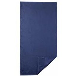 Handt&uuml;cher Egeria "Madison", blau (dunkelblau), B:50cm L:100cm, Walkfrottee, Obermaterial: 100% Baumwolle, Handt&uuml;cher, Uni-Programm mit Streifenbord&uuml;re, reine Baumwolle