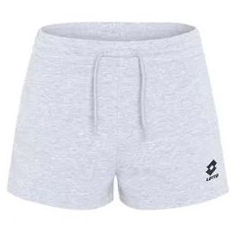 Sweatshorts Lotto, Damen, Gr. XS (34), Normalgr&ouml;&szlig;en, grau (high, rise), 75% Baumwolle, 22% Polyester, 3% Viskose, unifarben, regular fit kurz, Hosen Sweatshorts, - mit praktischem Kordelzug