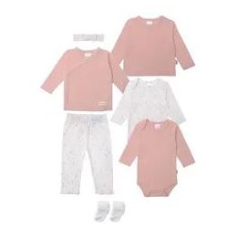 Erstausstattungspaket Liliput "Bl&uuml;mchen", M&auml;dchen, Gr. 74/80, pink (pink, meliert), 100% Baumwolle, KOB Set-Artikel Erstausstattungspaket, mit 8 Teilen und niedlichen Details